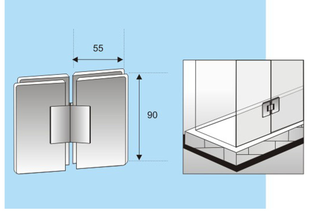 Glass Shower Door Hinges, Glass Door Hinges, Slider Hinges - Slider Bearing